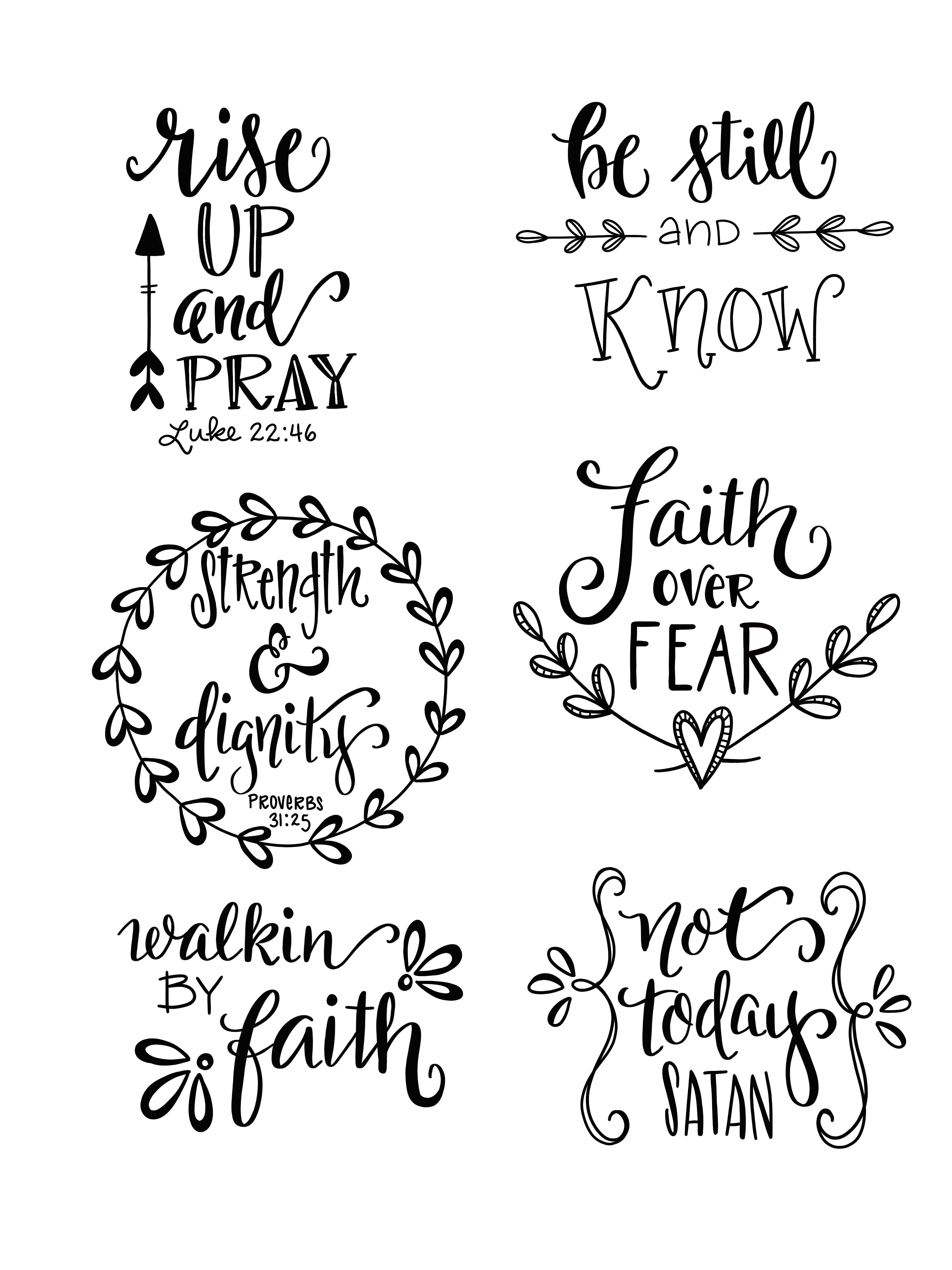 Faith Phrases Silkscreen – Your Art's Desire Studio